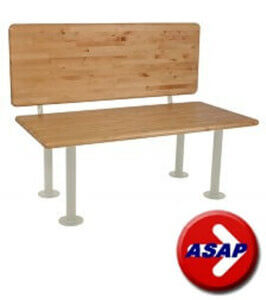 EZ ADA Locker Bench with Back Support Kit (Almond) - Robinson Steel Co.