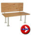 ADA Locker Bench with Back Support Kit (Almond) - Robinson Steel Co.