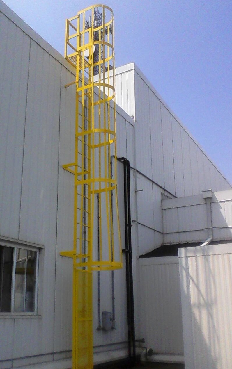 Perley Halliday Exterior Ladder Installation - Robinson Steel Co.