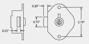 Zephyr 1754 Built-In Keyed Spring Bolt Lock - Robinson Steel Co.